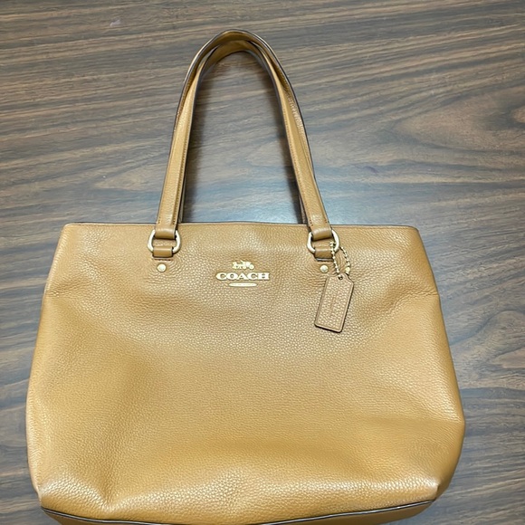 Coach | Bags | Coach Leather Bucket Bag Like New Tan With Gold | Poshmark